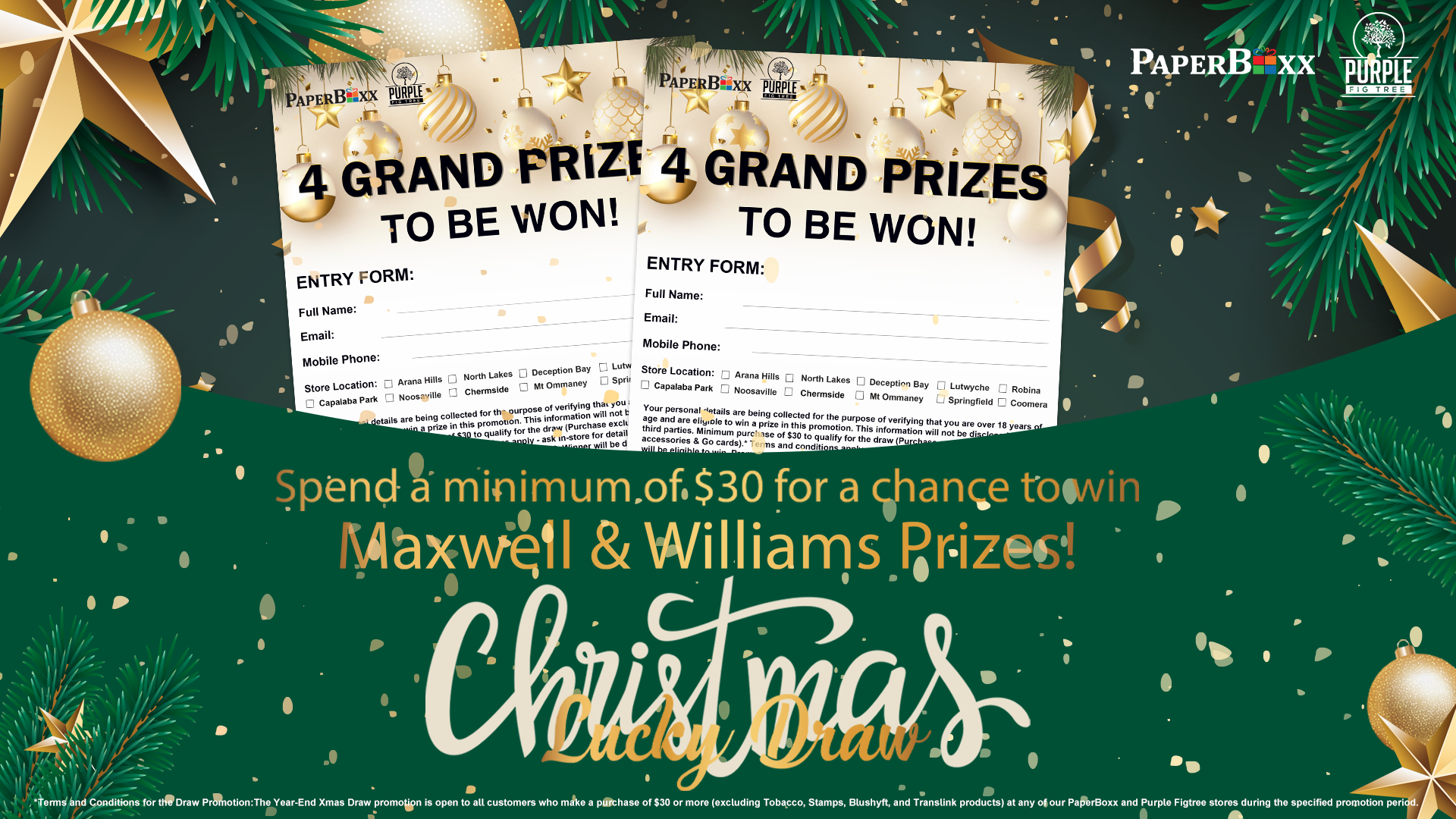 CHANCE TO WIN 4 XMAS GRAND PRIZES - PaperBoxx